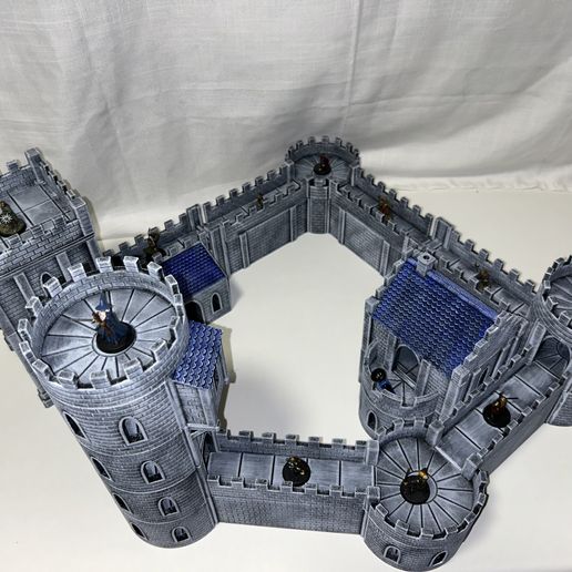 🎲 Tabletop modular castle complete including wall ends tower towers ...