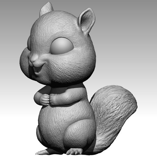 STL file Cute squirrel 1 🐉 ・Design to download and 3D print・Cults