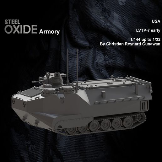 🇺🇸 US LVTP-7 early・ STL File for 3D printing・Cults
