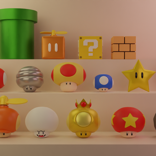 🍄 Super Mario Collection・ 3D File for ・Cults