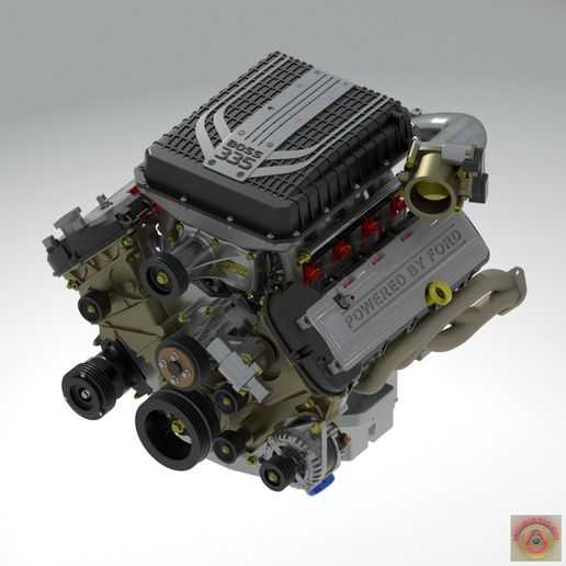 🚙 FORD BOSS 335 (Miami V8) - ENGINE・ STL File for 3D printing・Cults