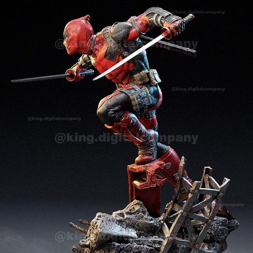 🗿 STL Premium - DeadPool Sculpture・ 3D File for 3D printing・Cults