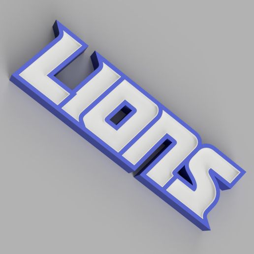 🔦 Logo DETROIT LIONS - LED LAMP・ 3D File for 3D printing・Cults