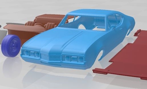 🚗 Oldsmobile Cutlass 442 3817 Holiday Coupe 1966 Printable Car・ 3D File ...