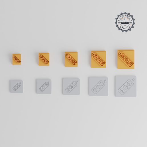 ⚡ Extension Lead Stamp Tile Set, 5 Motif Sizes for Clay & Soft ...