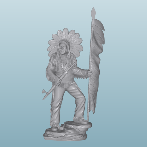 🤠 INDIAN W14 Native American Figures・ 3D File for 3D printing・Cults