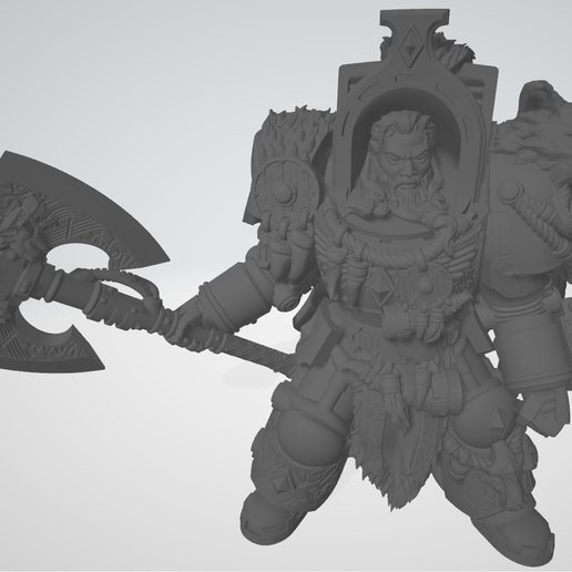🛰 Space Wolves Logan Grimnar Captain Alpha・ STL File for 3D printing・Cults