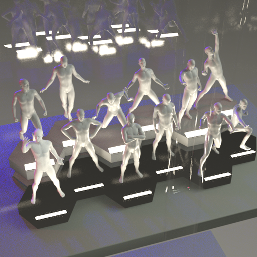 STL file sh effect stand act humanoid display leyer v1 🪨 ・3D printer ...