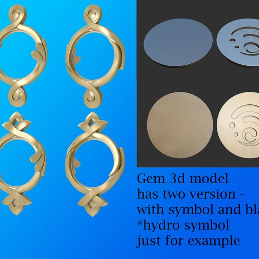 🎨 Fontaine hydro vision genshin impact 3d print cosplay stl files・ 3D ...