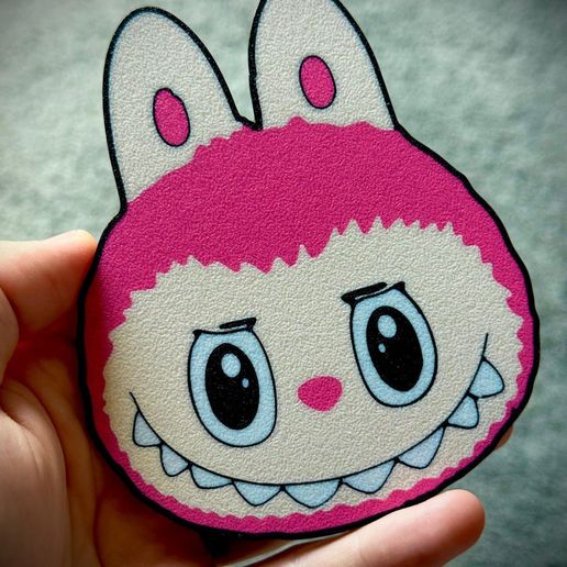 🦖 Lafufu Coaster Set - POP-MART Lookalike - NOT LABUBU・ 3MF File for 3D ...