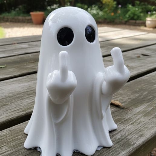 🎃 HALLOWEEN MIDDLE FINGER GHOST・ 3D File for 3D printing・Cults