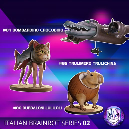 🤌 Italian Brainrot Series ~ Set 02・Archivo 3D para Impresión 3D・Cults