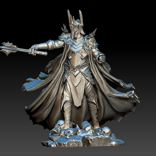 🎨 Sauron – Dark Lord Fan Art STL Statue・ STL File for 3D printing・Cults