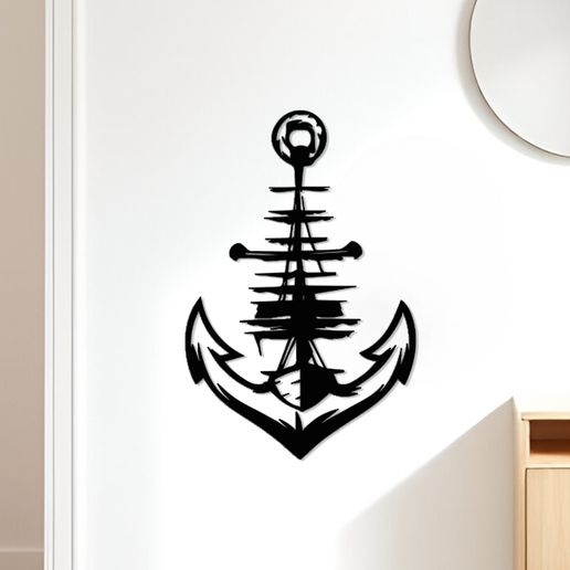 ⚓ Anchor Wall Art, Wall Decor・ STL File for 3D printing・Cults