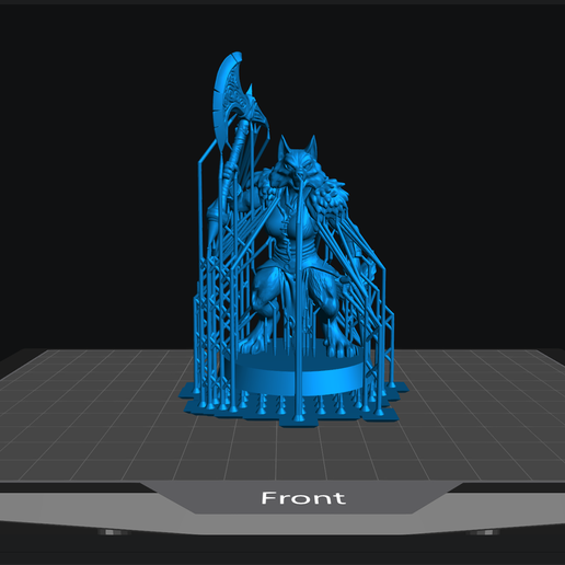 ♀️ Wolfkin Female Barbarian v1・ 3D File for 3D printing・Cults