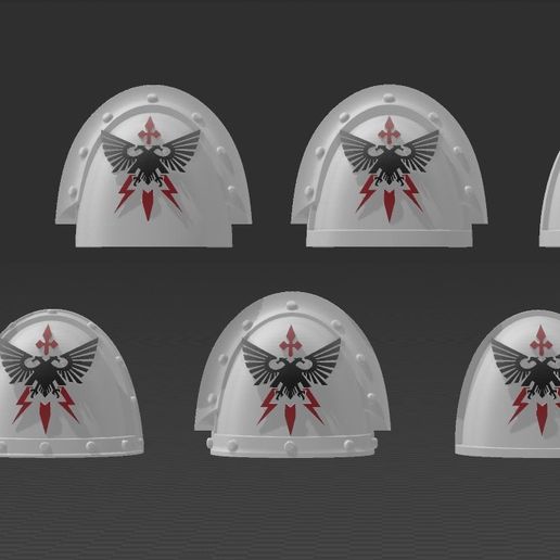 🛰 Divine Herald shoulder pads "Fummelfinger" edition・Free 3D File for ...