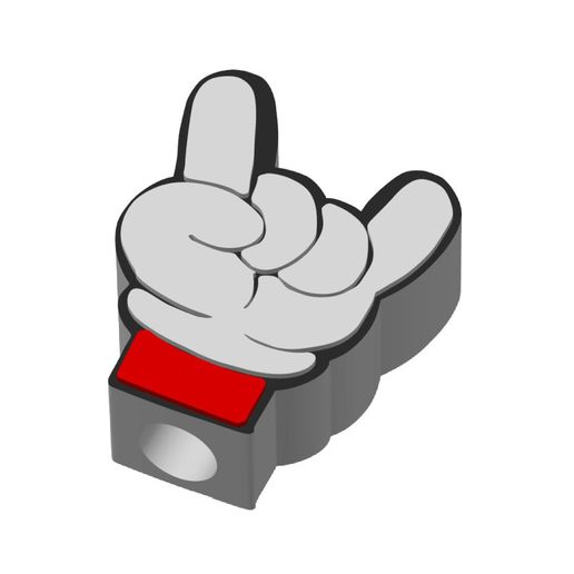 🪨 Rock On Cartoon Hand Straw Topper 2 sizes 3MF File Included・ 3D File ...