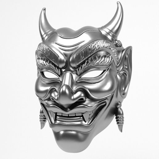 🎃 Demon Mask・ STL File for 3D printing・Cults