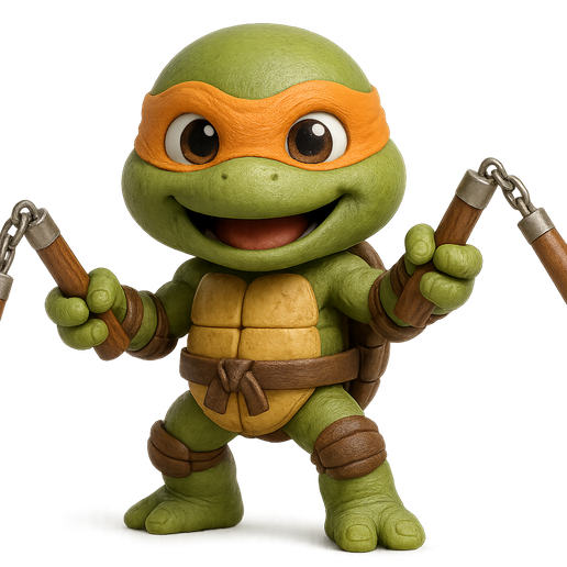 👾 Chibi TMNT – 4-Pack Bundle・ STL File for 3D printing・Cults