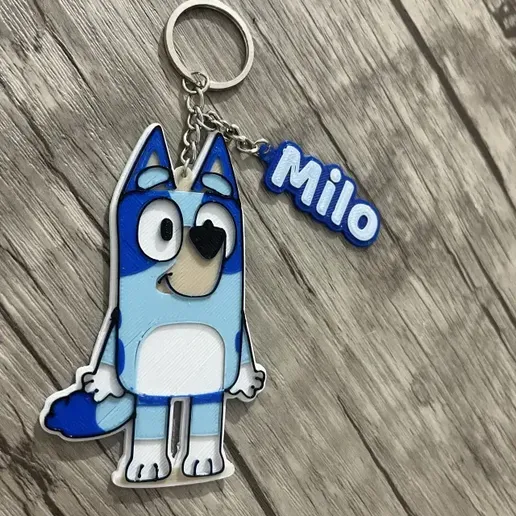 🗝️ Bluey Keychain・ STL File for 3D printing・Cults