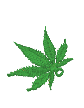 📱 3D STYLIZED WEED SHEET 20X135X125 MM EASY PRINT PRINT-IN-PLACE ...