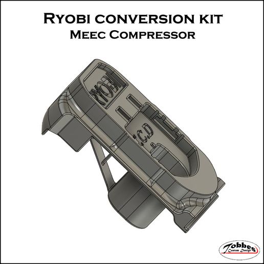 🔧 Ryobi - Meec compressor conversion kit・ STL File for ・Cults