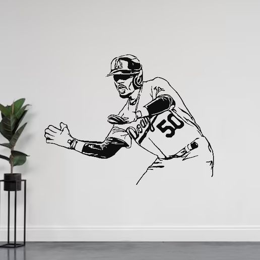STL file MOOKIE BETTS - WALL DECORATION 🎨 ・3D printable design to ...