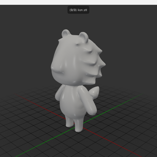 STL file Lion Animal Crossing Inspired 🦁 ・3D print design to download・Cults