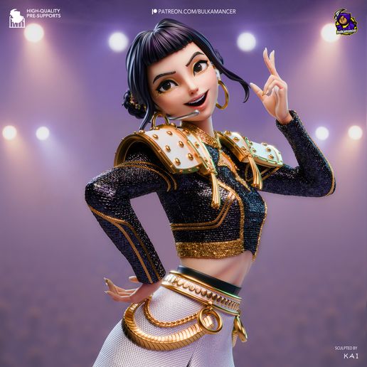 👧 Golden Rapper | 226mm・ 3D File for 3D printing・Cults