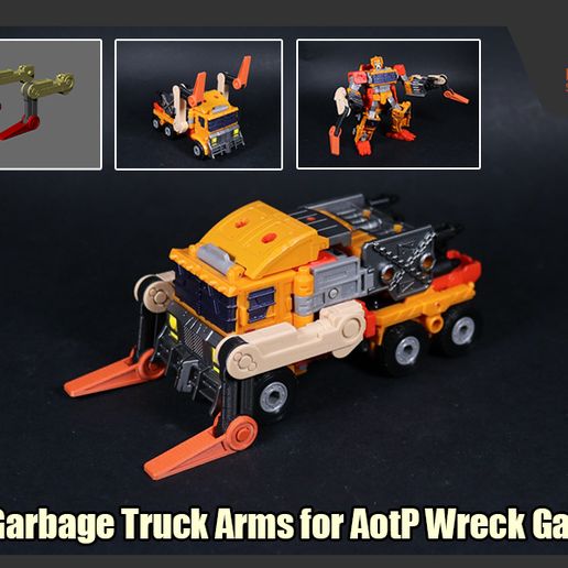 🗑️ Garbage Truck Arms for Transformers AotP Wreck Gar・ 3D File for 3D ...