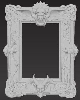 👼 Gothic Angel and Demon Frame (STL Format)・ STL File for 3D printing・Cults