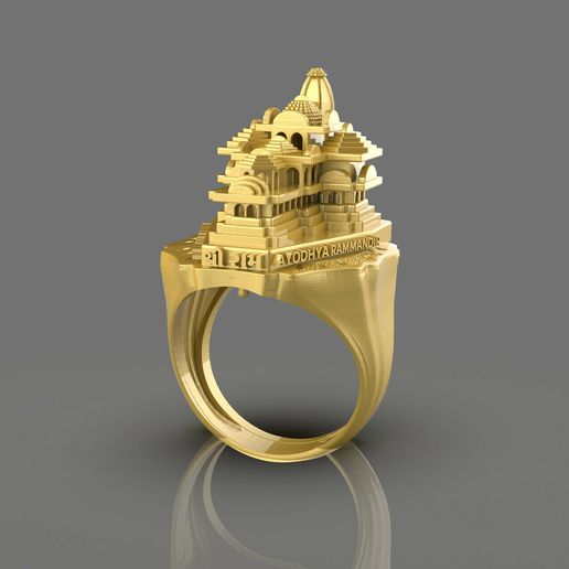 STL file ram mandir ring 🐏 ・3D printer model to download・Cults