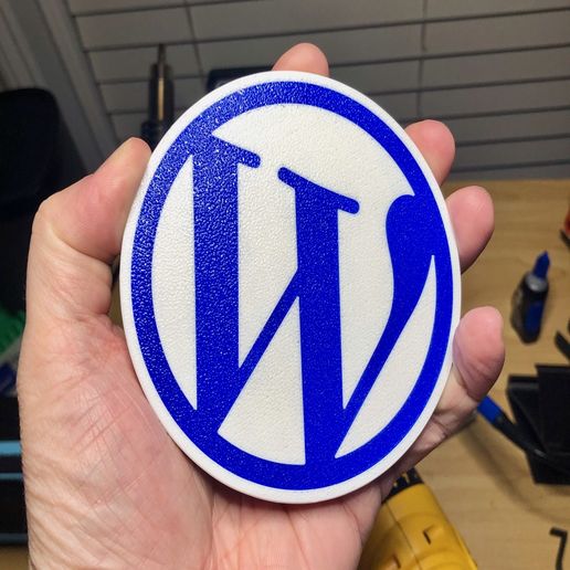 wordpress logo 3d