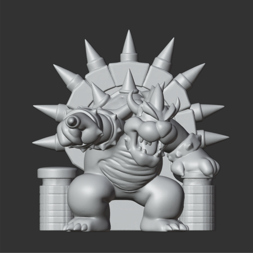🐉 BOWSER'S THRONE・ STL File for 3D printing・Cults