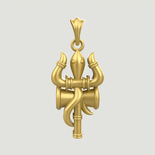 📿 Trishul Pendant CAD File-1・ STL File for 3D printing・Cults