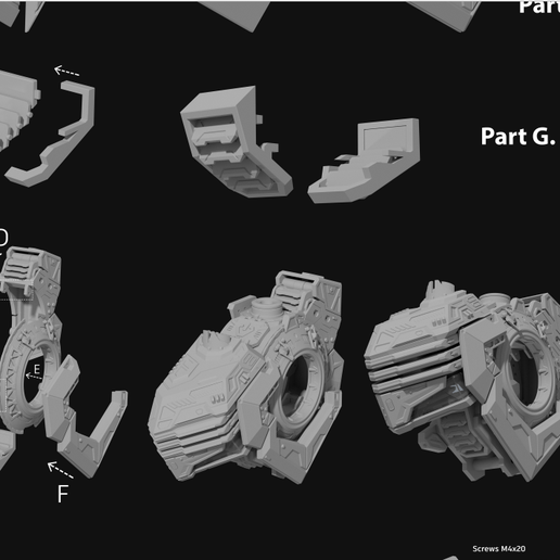🤖 Case PC Gunpla Gundam Custom Model Barbatos・ OBJ File for 3D printing ...