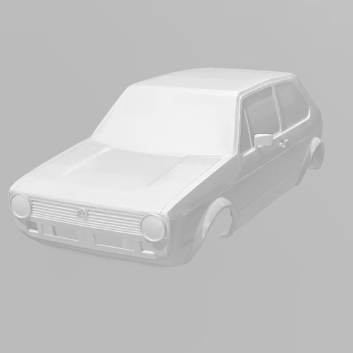 Download Obj File Volkswagen Golf Mk 1 Gti 124 And 125 Scale • Object To 3d Print ・ Cults