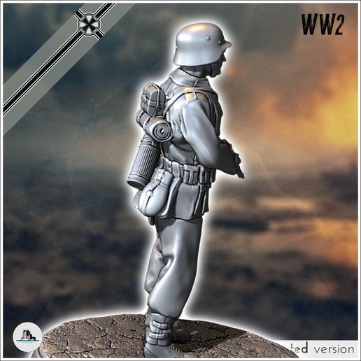 🇩🇪 Set of five German WW2 infantry troops (with MP40, Panzerfaust and ...