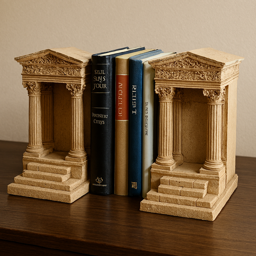 🏛️ Ancient Greek Temple Bookends・ OBJ File for 3D printing・Cults