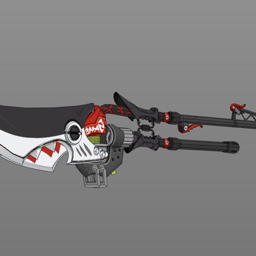 🔫 Zero Zone Zenless Ellen Joe weapon pepakura file/pdo/3d model・ 3D ...