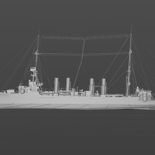 🚢 Digital model of the USS Marblehead・ OBJ File for 3D printing・Cults