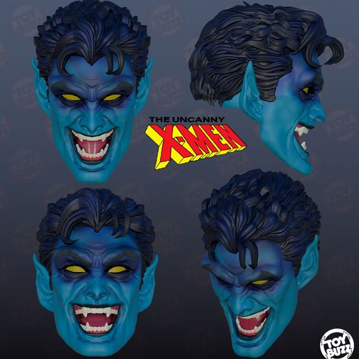 🎨 Nightcrawler custom head for marvel legends・ STL File for 3D printing ...