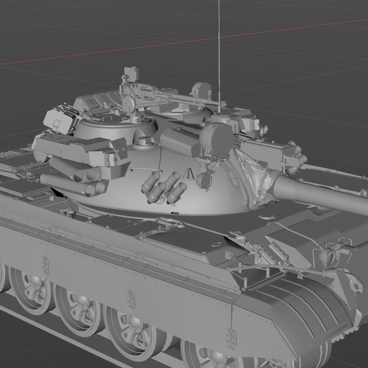 🪖 Soviet T-55AMD-1 tank 3D model material・ OBJ File for 3D printing・Cults