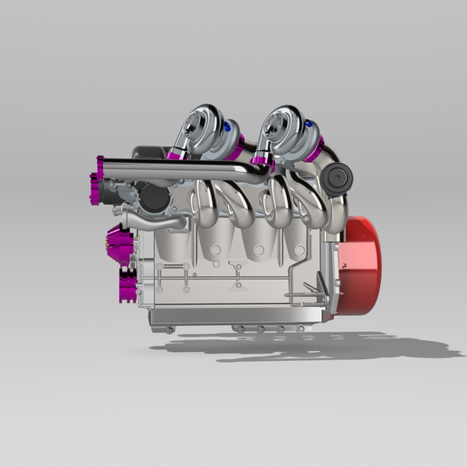 💶 SR20 Engine x3 combos ITB Turbo Twin Turbo・ STL File for 3D printing ...