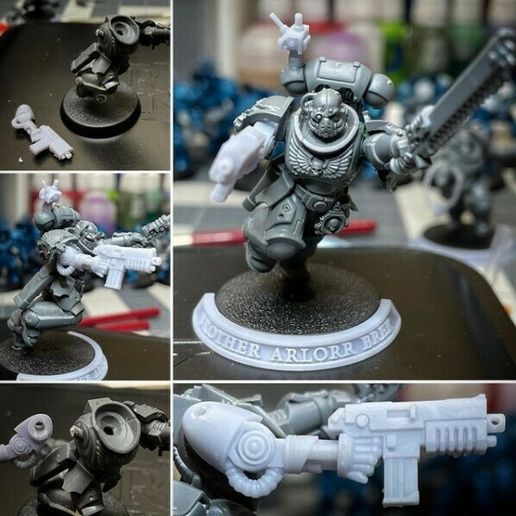 💪 Iron Arm with Heavy Pistol 40k・文件用于 免费 OBJ ・Cults