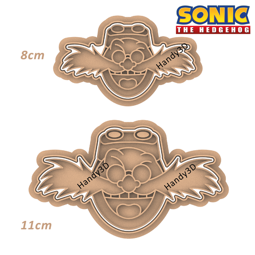 STL file Eggman face- Sonic character two sizes 🍪 ・3D printer design to ...