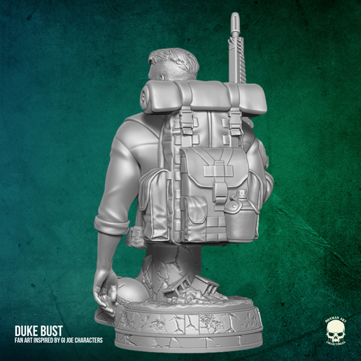 STL file Duke GI Joe Bust Fan Art 3D printable 👤 (OBJ)・3D printing ...