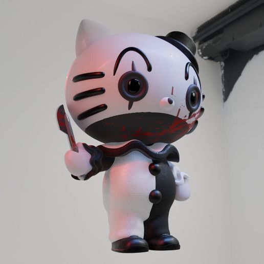 👋 HELLO KITTY ART THE CLOWN - TERRIFIER・ 3D File for 3D printing・Cults