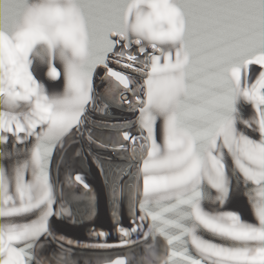 🐱 Cat Chess・ STL File for 3D printing・Cults
