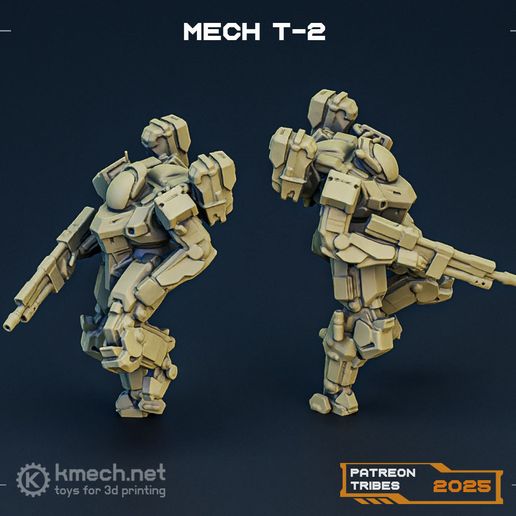 🤖 Mech miniature T1・Free 3D File for 3D printing・Cults